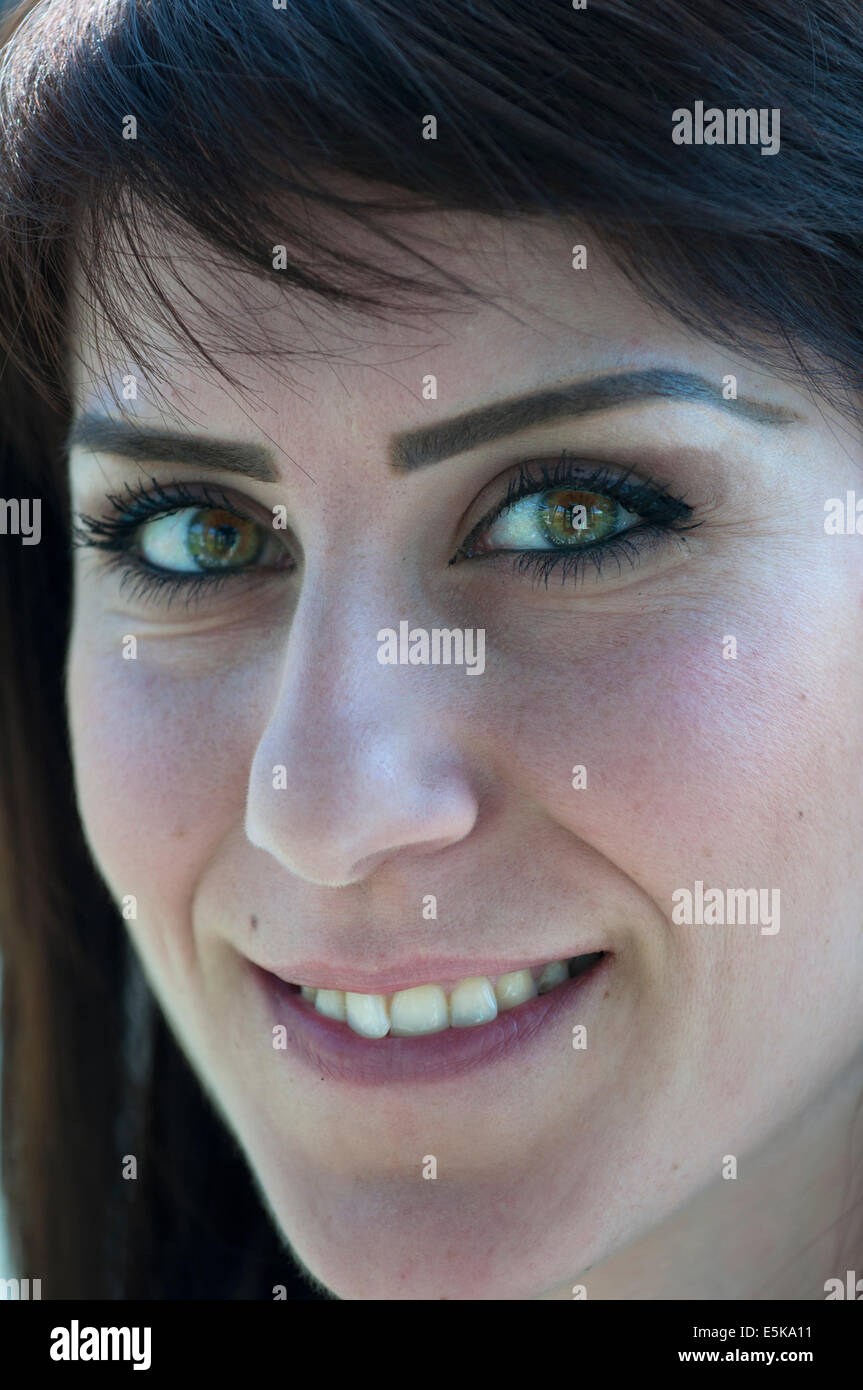 Smiling girl with pale eyes, Armenia Stock Photo - Alamy