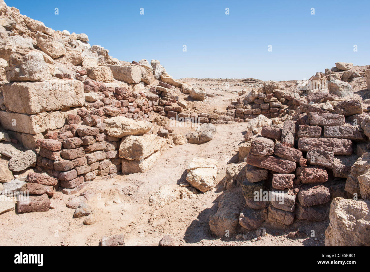 Remains of old abandoned roman fort ruins on Red Sea coastline Stock ...
