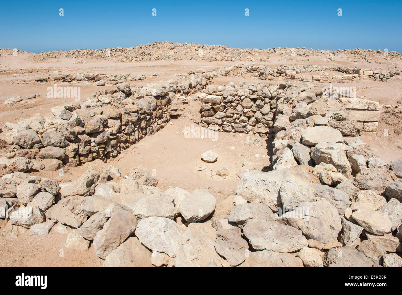 Remains of old abandoned roman fort ruins on Red Sea coastline Stock ...