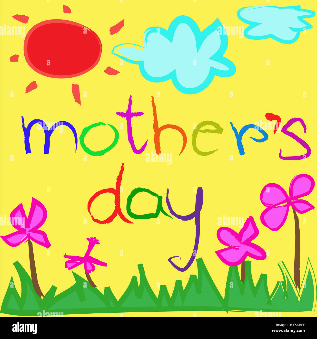 cute greeting card background for Mother's Day Stock Photo - Alamy