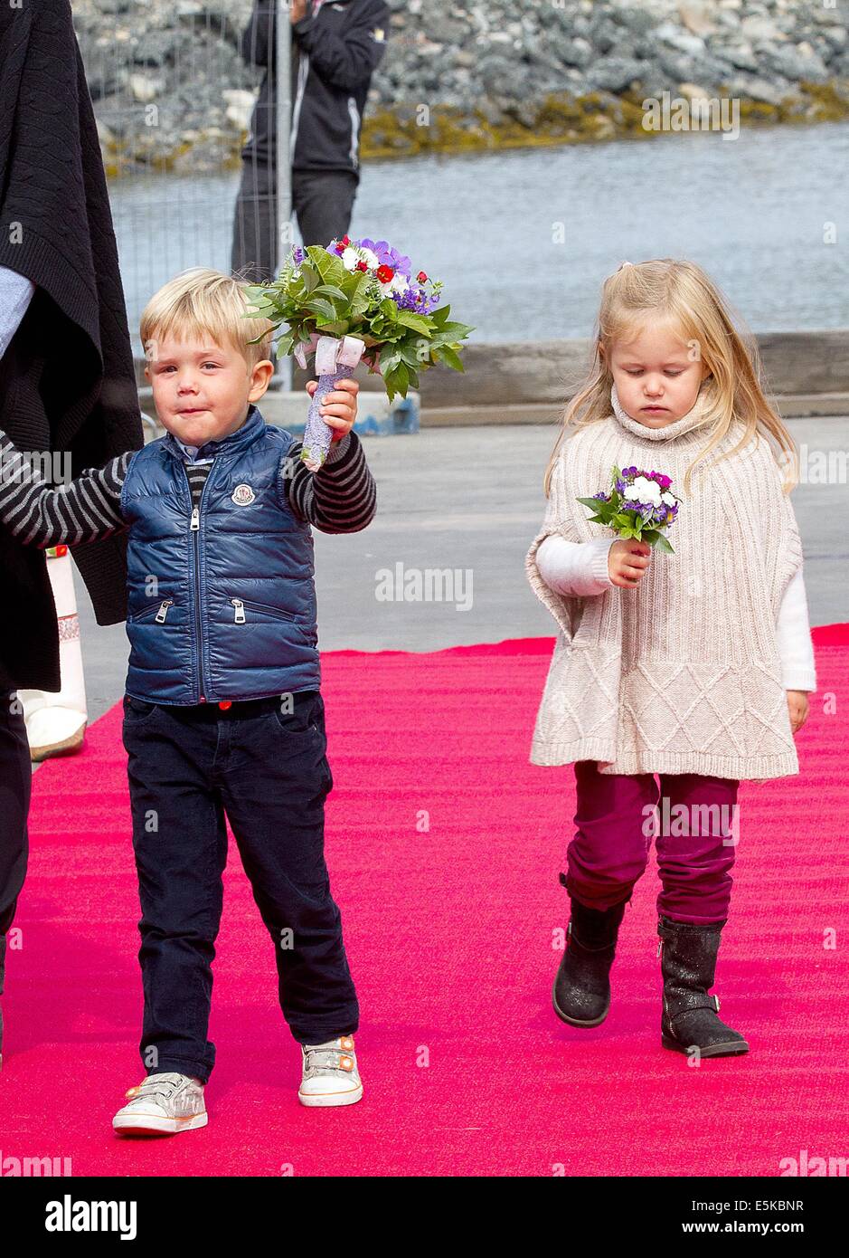 Igaliko, 01-08-2014 Danish twins Prince Vincent and Princess Josephine ...