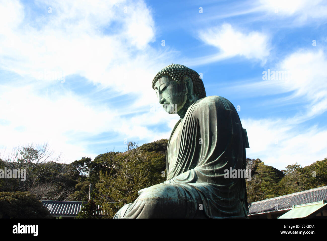 great buddha (Daibutsu) sculpture of Kamakura city.Japan Stock Photo ...