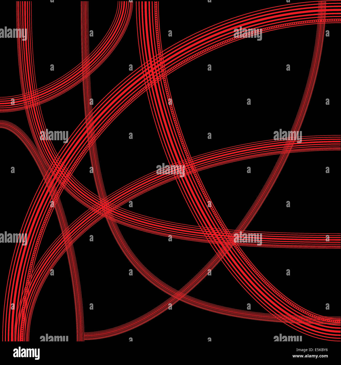 abstract red line on a black background Stock Photo - Alamy