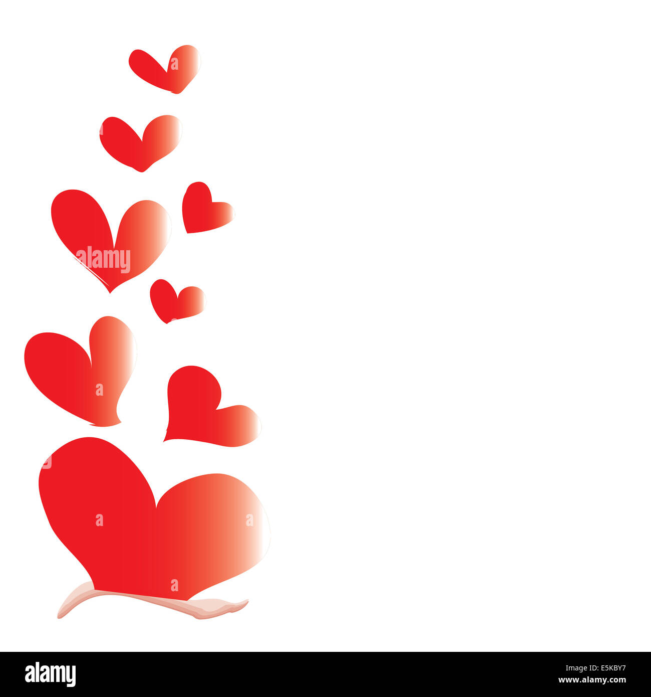 abstract red heart on a white background Stock Photo - Alamy