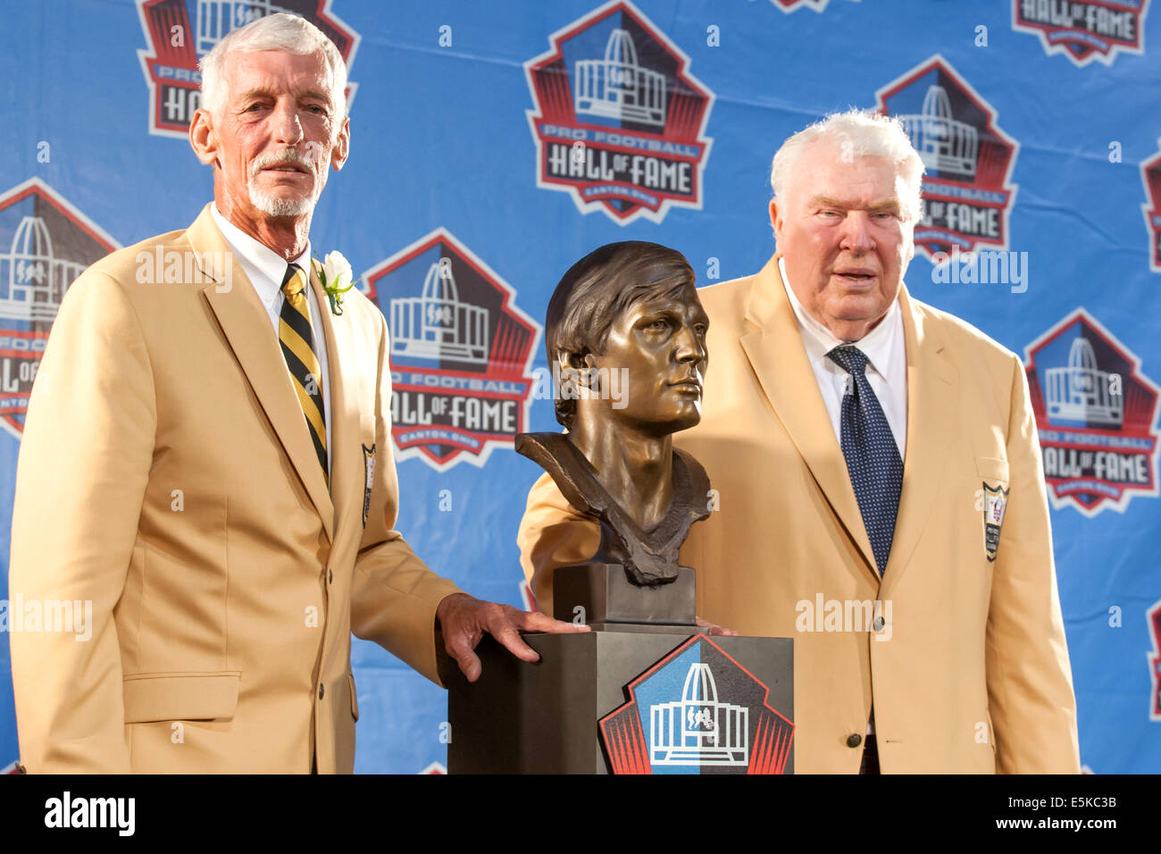 Canton, Ohio, USA. 2nd Aug, 2014. RAY GUY and his presenter JOHN MADDEN ...