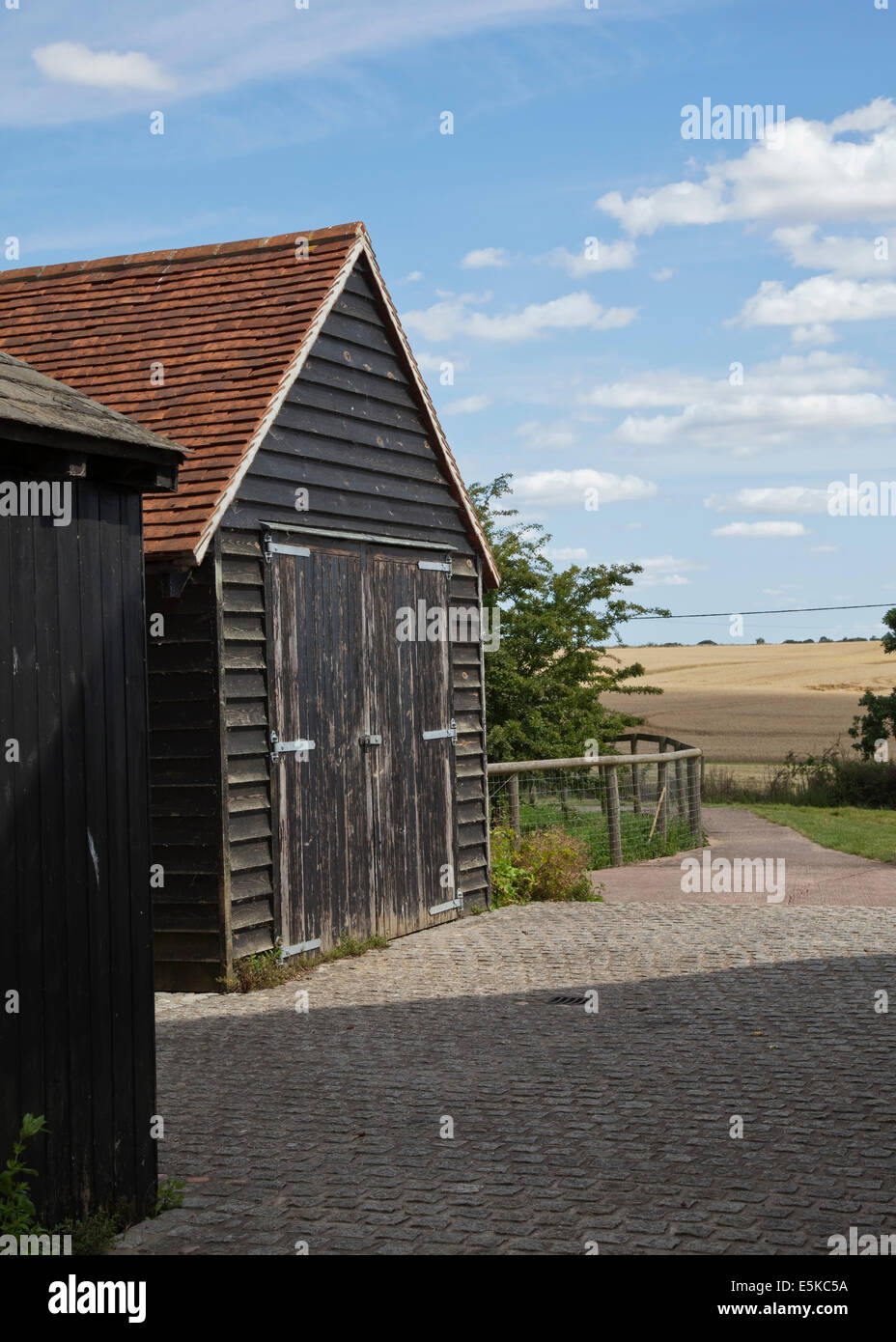 Barns and farmland, Layer Marney, Essex Stock Photo - Alamy