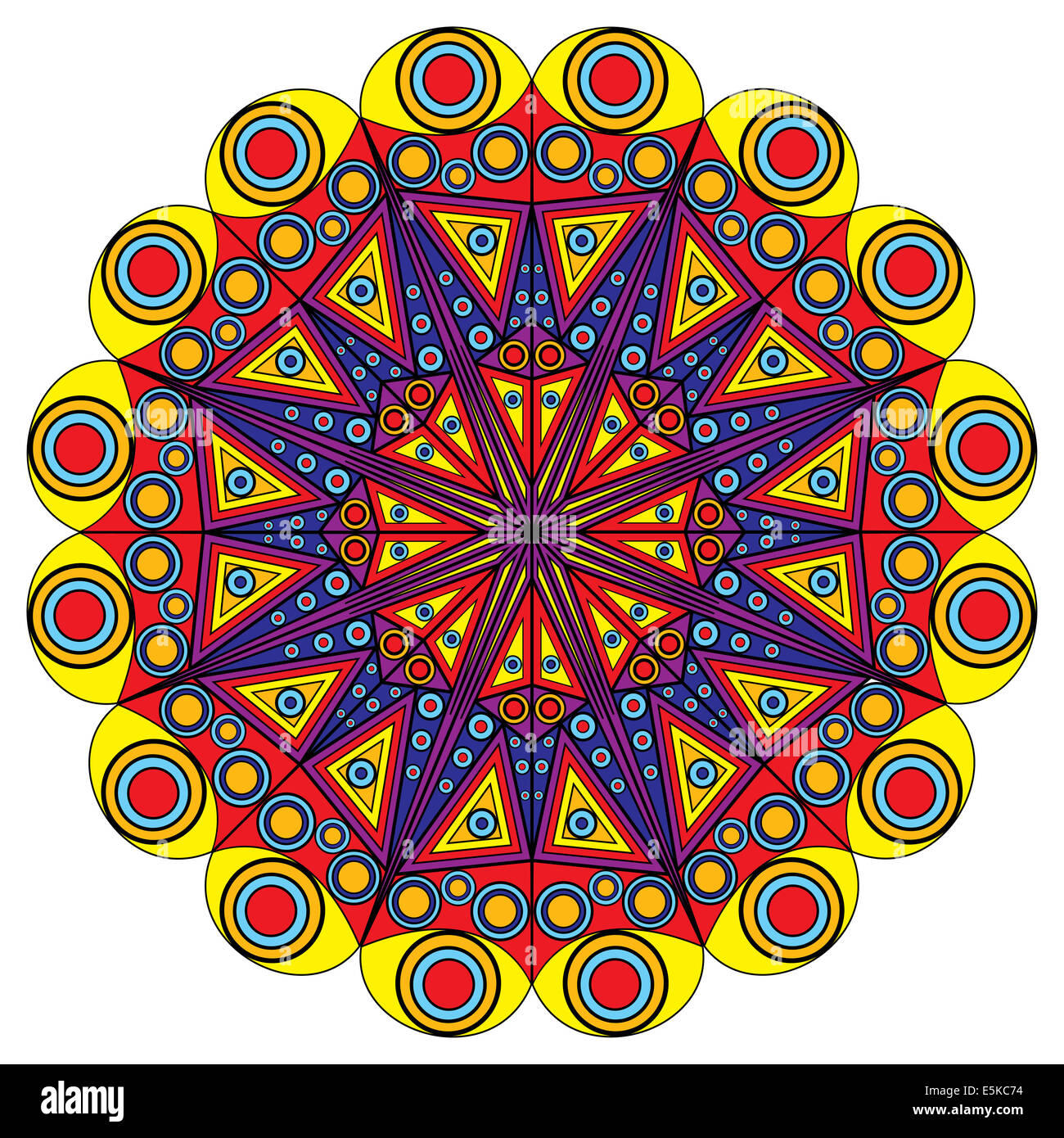 Ethnic abstract round pattern Stock Photo - Alamy