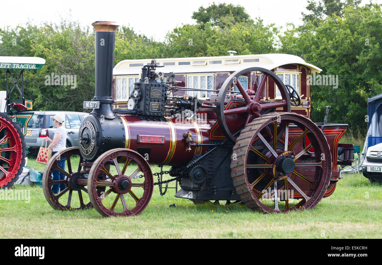 Shabbington, Bucks UK, 1917 Burrell agricultural traction engine No ...