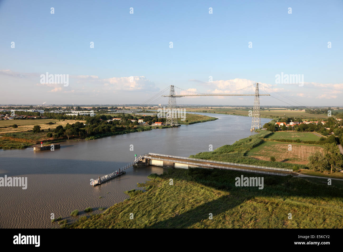 Transporter bridge crossing the Charente river between Rochefort and ...