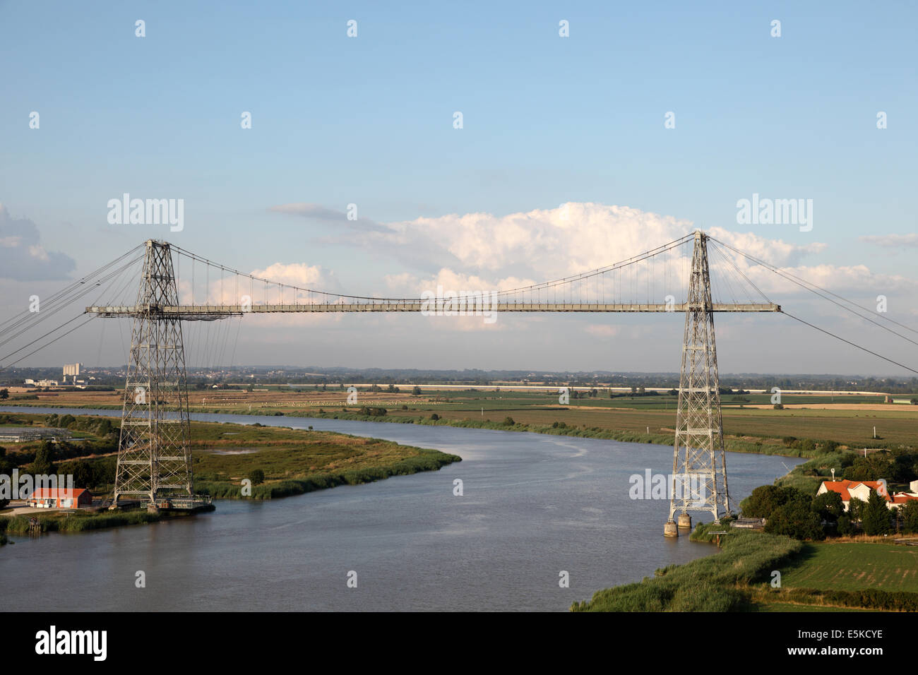 Transporter bridge crossing the Charente river between Rochefort and ...