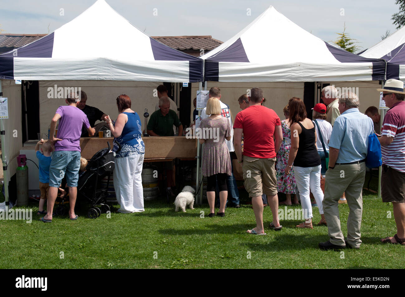 Beer stall at Badsey flower show, Worcestershire, England, UK Stock ...