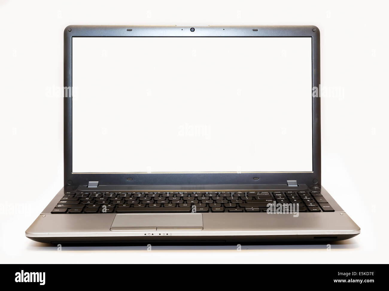 Laptop computer with blank screen isolated on white background Stock ...