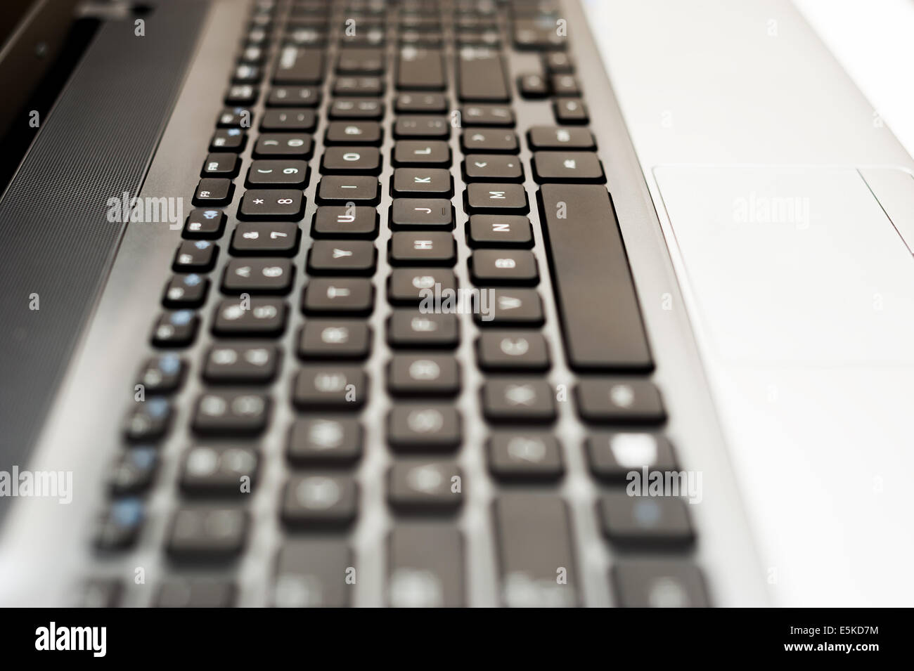 Silver laptop keyboard close hi-res stock photography and images - Alamy