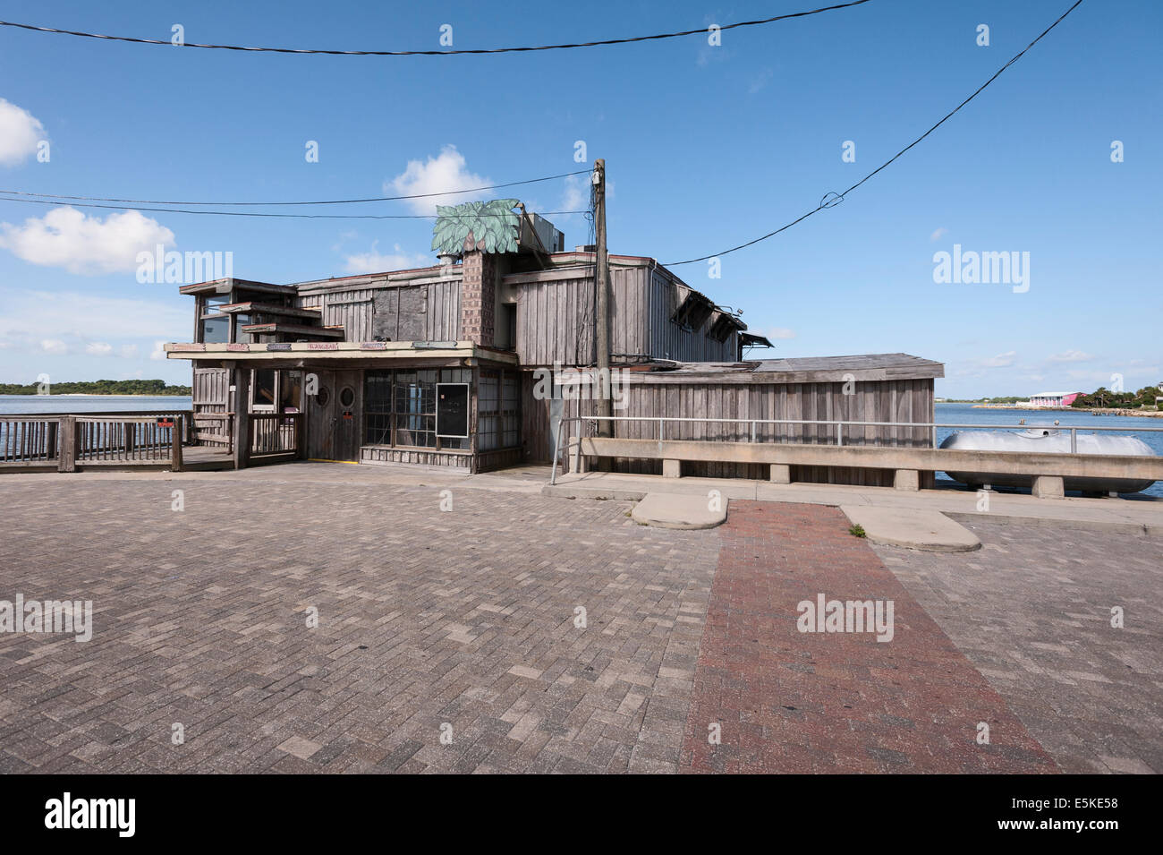 Vacant building on City Streets of Cedar Key, Florida USA Stock Photo ...