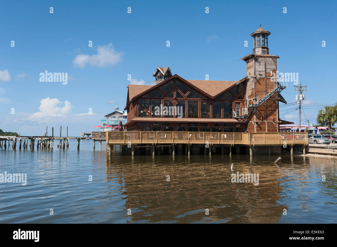 Seabreeze Restaurant City Streets of Cedar Key, Florida USA Stock Photo ...