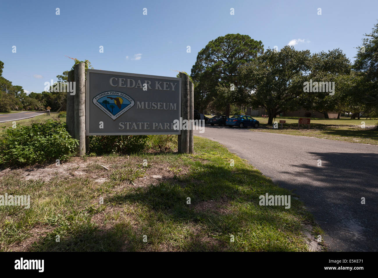 Entrance to the Cedar Key Museum State Park, Florida USA Stock Photo ...