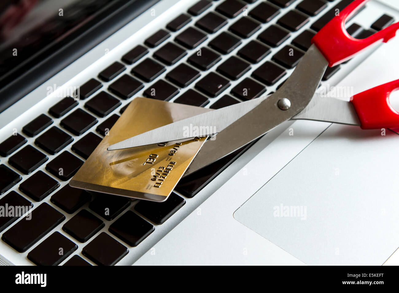 Reduce expenses with the credit card Stock Photo - Alamy