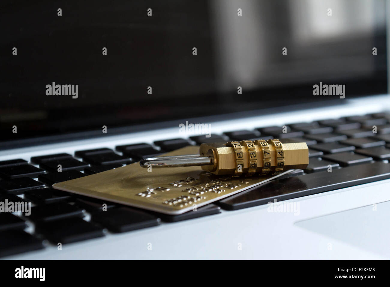 Buying safe on line with credit card Stock Photo - Alamy