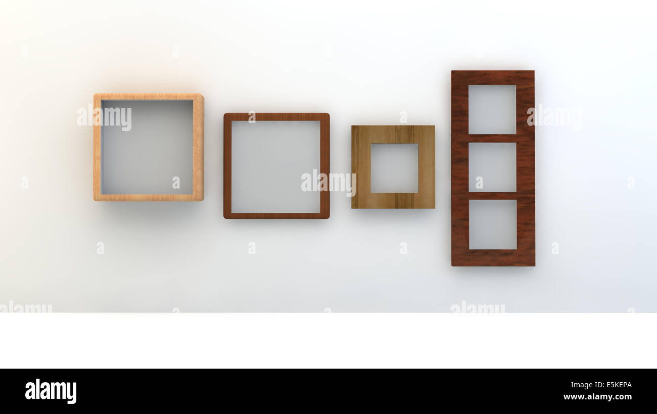 different types of empty wooden frame Stock Photo - Alamy