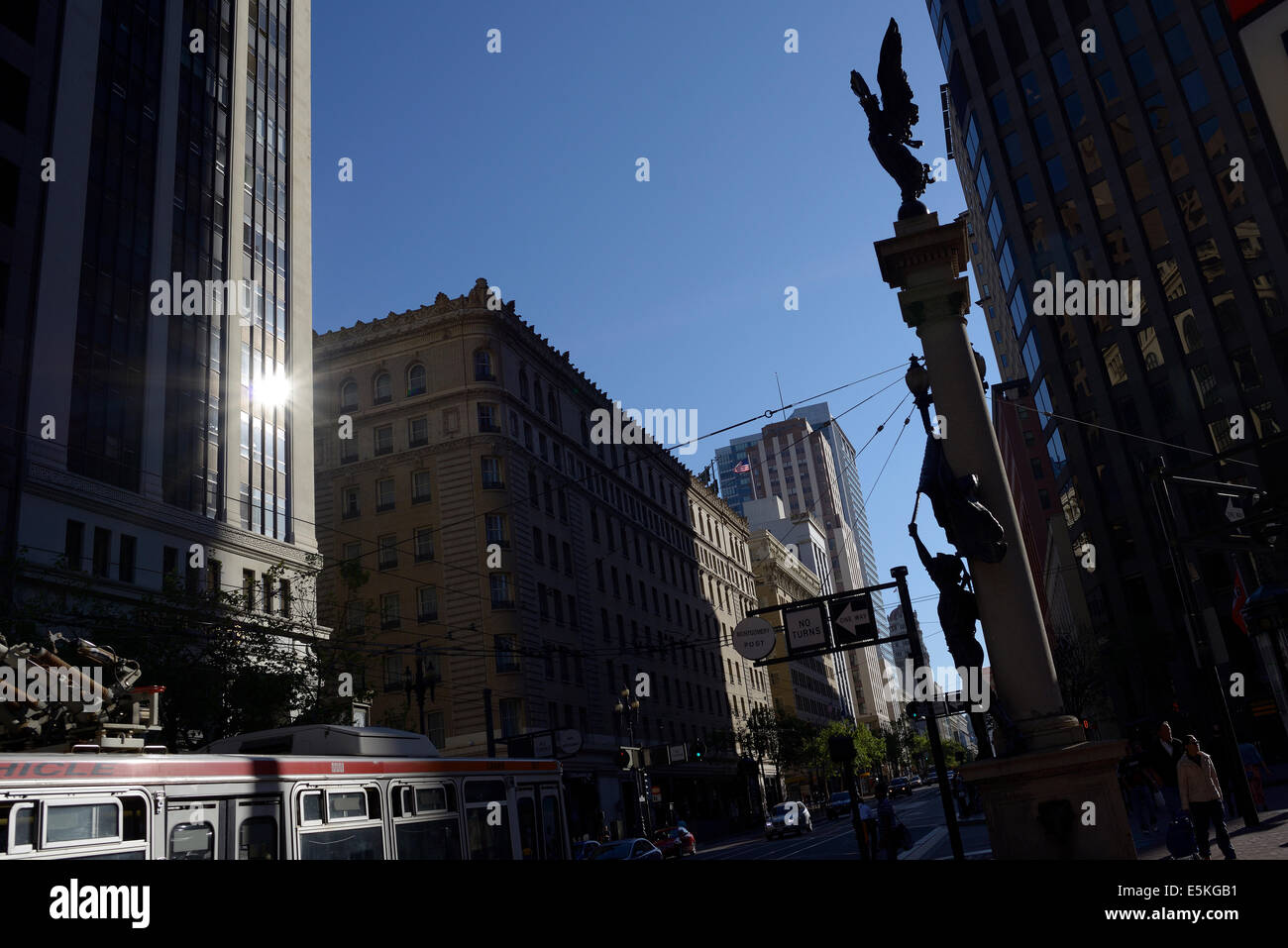 market street shadows san francisco Stock Photo - Alamy