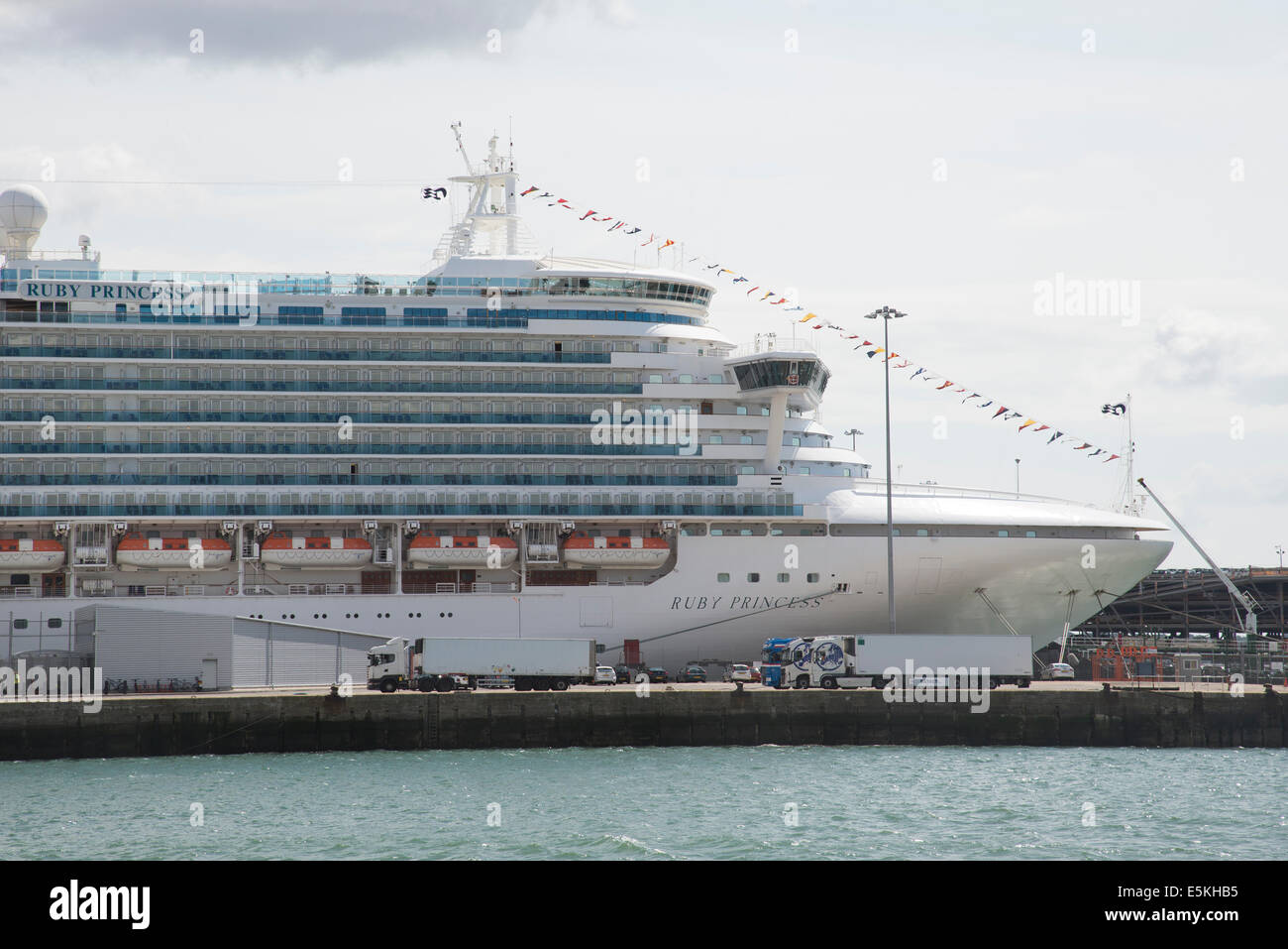 Port of Southampton England UK The Ruby Princess cruise liner seen from ...