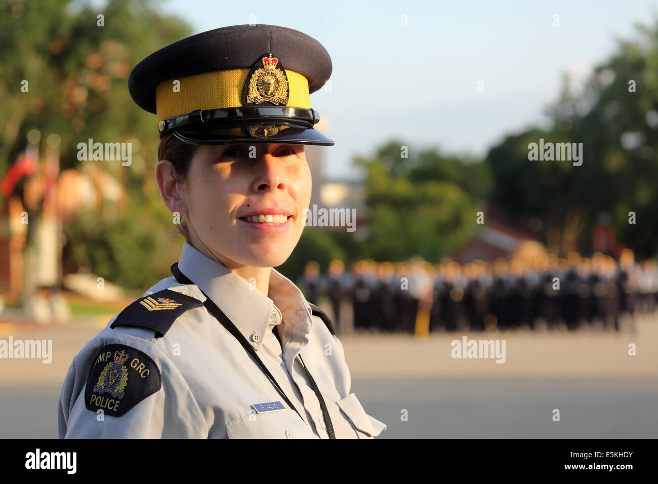 Morning parade at the Royal Canadian Mounted Police (RCMP) Depot in ...