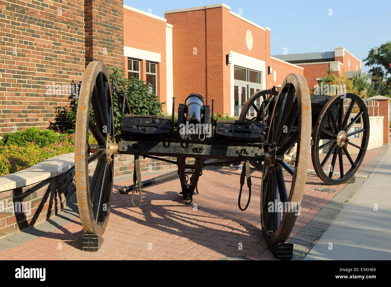 A cannon at the Royal Canadian Mounted Police (RCMP) Depot drill hall ...