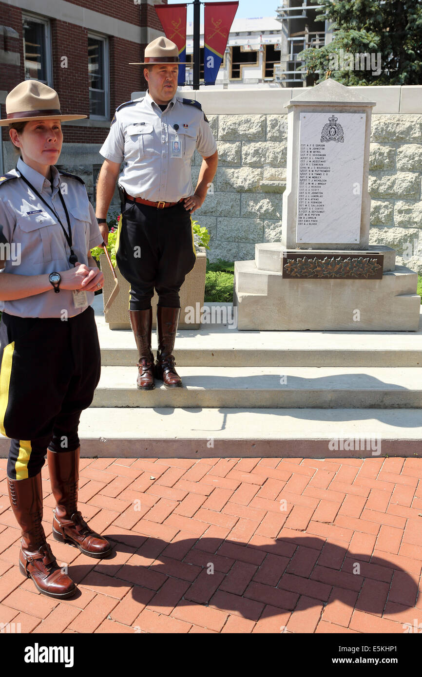 Mounties at the Honour Roll at the Royal Canadian Mounted Police (RCMP ...