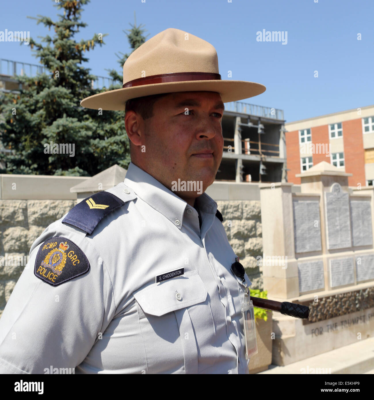A Mountie at the Honour Roll at the Royal Canadian Mounted Police (RCMP ...
