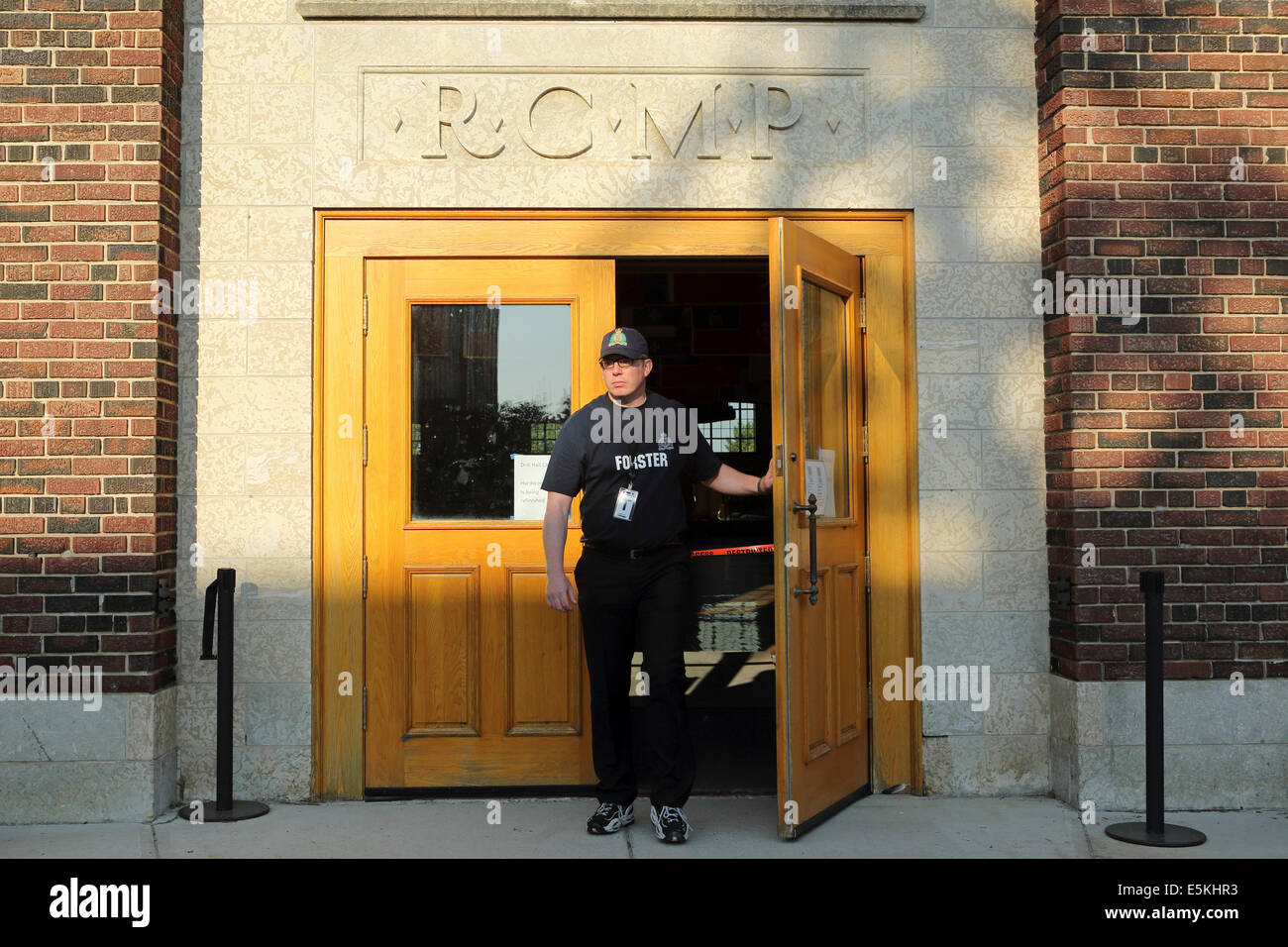 A man in cadet uniform at the Royal Canadian Mounted Police (RCMP ...
