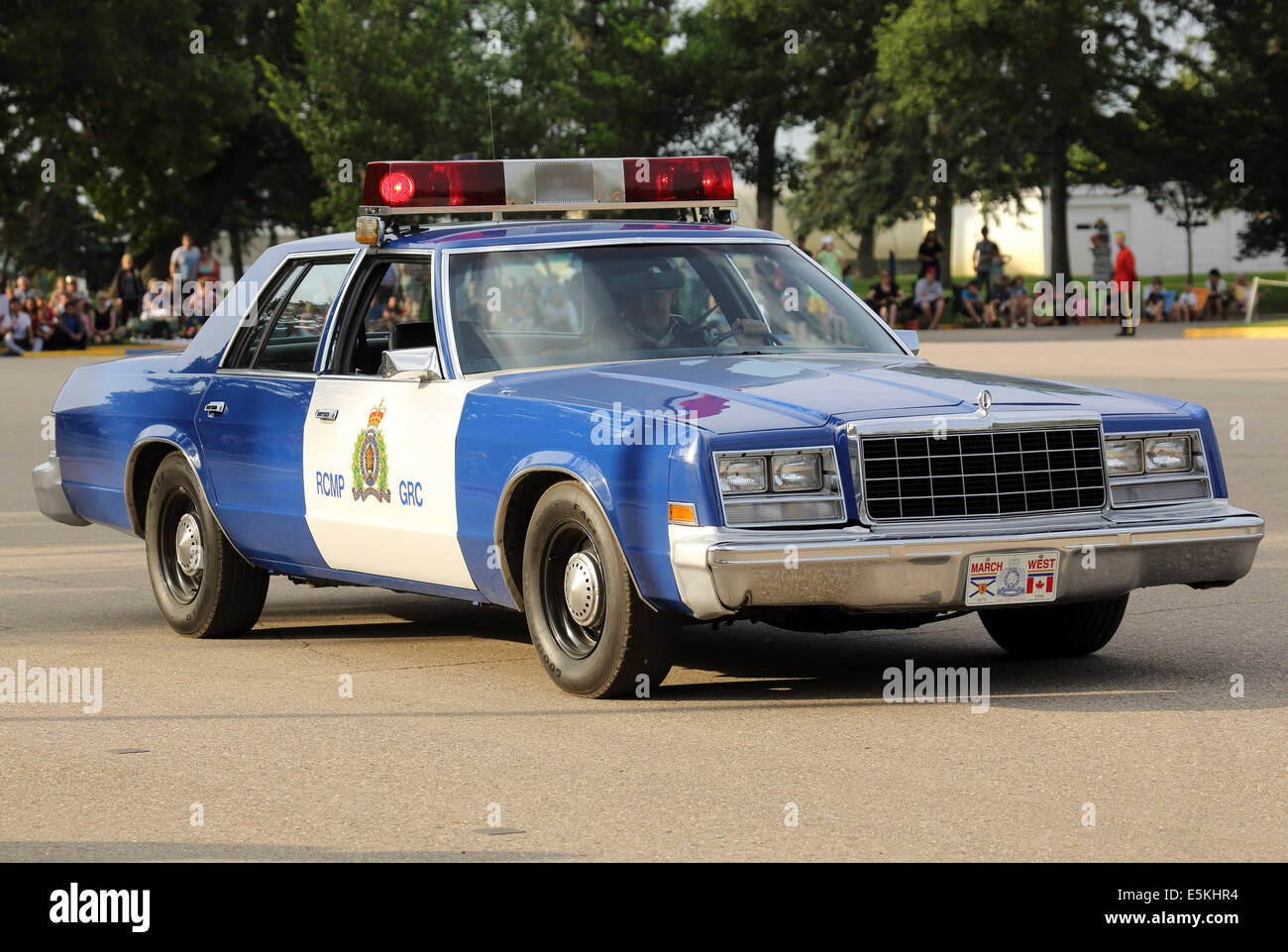 A historic patrol vehicle on display the Sunset Retreat Ceremony at the ...