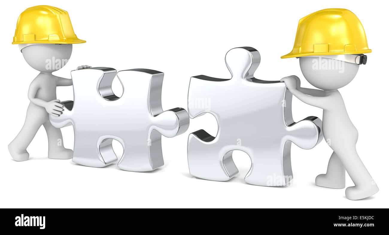 Two jigsaw puzzle pieces fit hi-res stock photography and images - Alamy