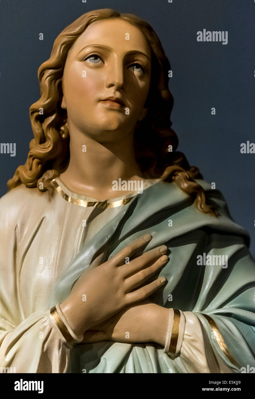 Lakewood, Ohio, USA. 03rd Aug, 2014. Ecclesiastical statuary on display ...