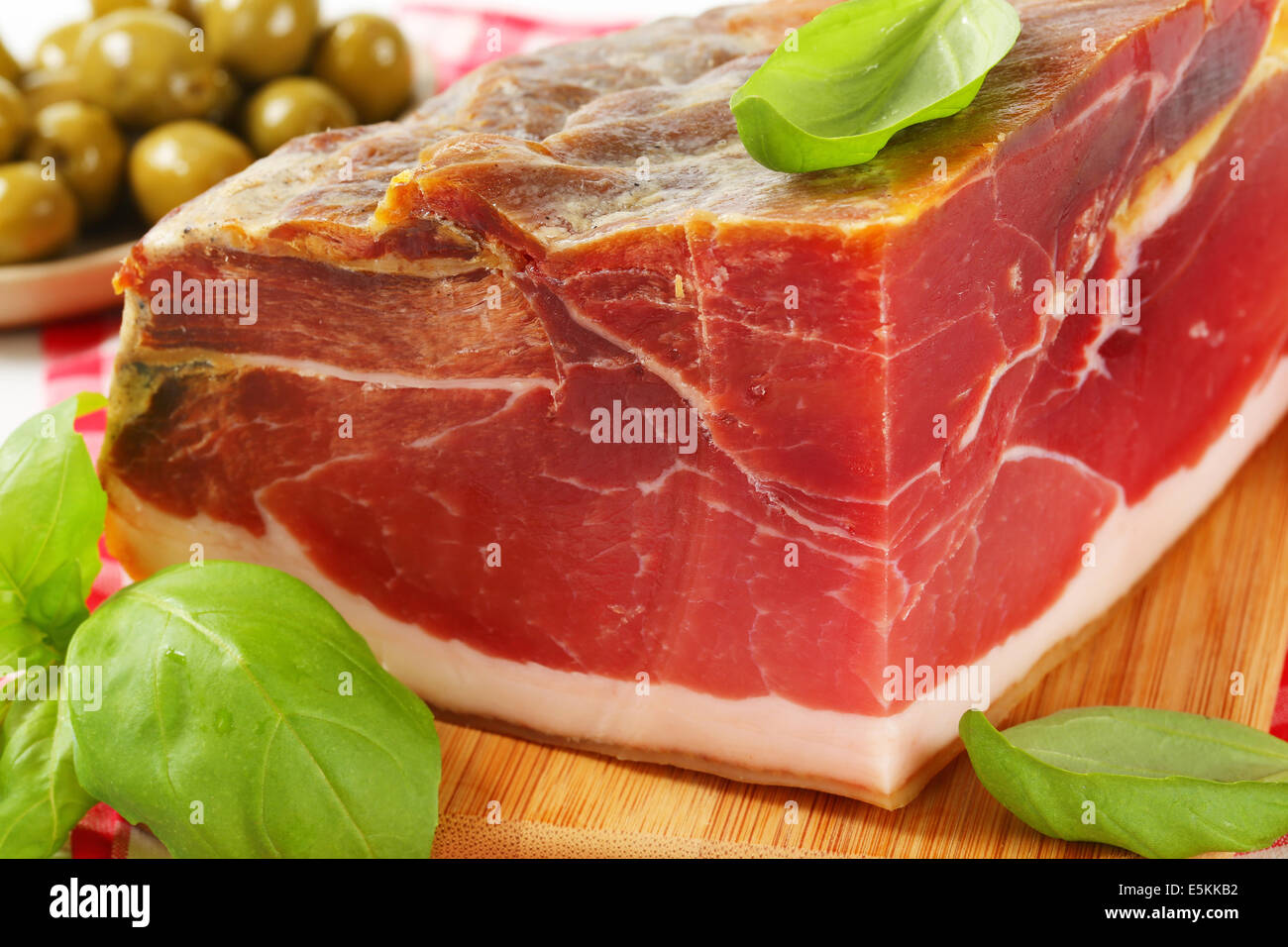Prosciutto crudo - Italian dry-cured ham Stock Photo - Alamy