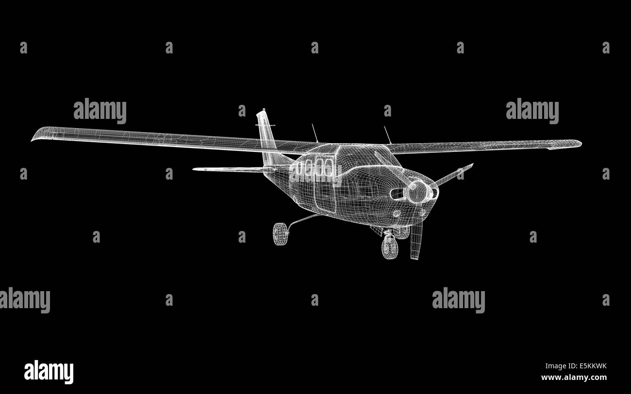 Small Piper Airplane , model body structure, wire model Stock Photo - Alamy