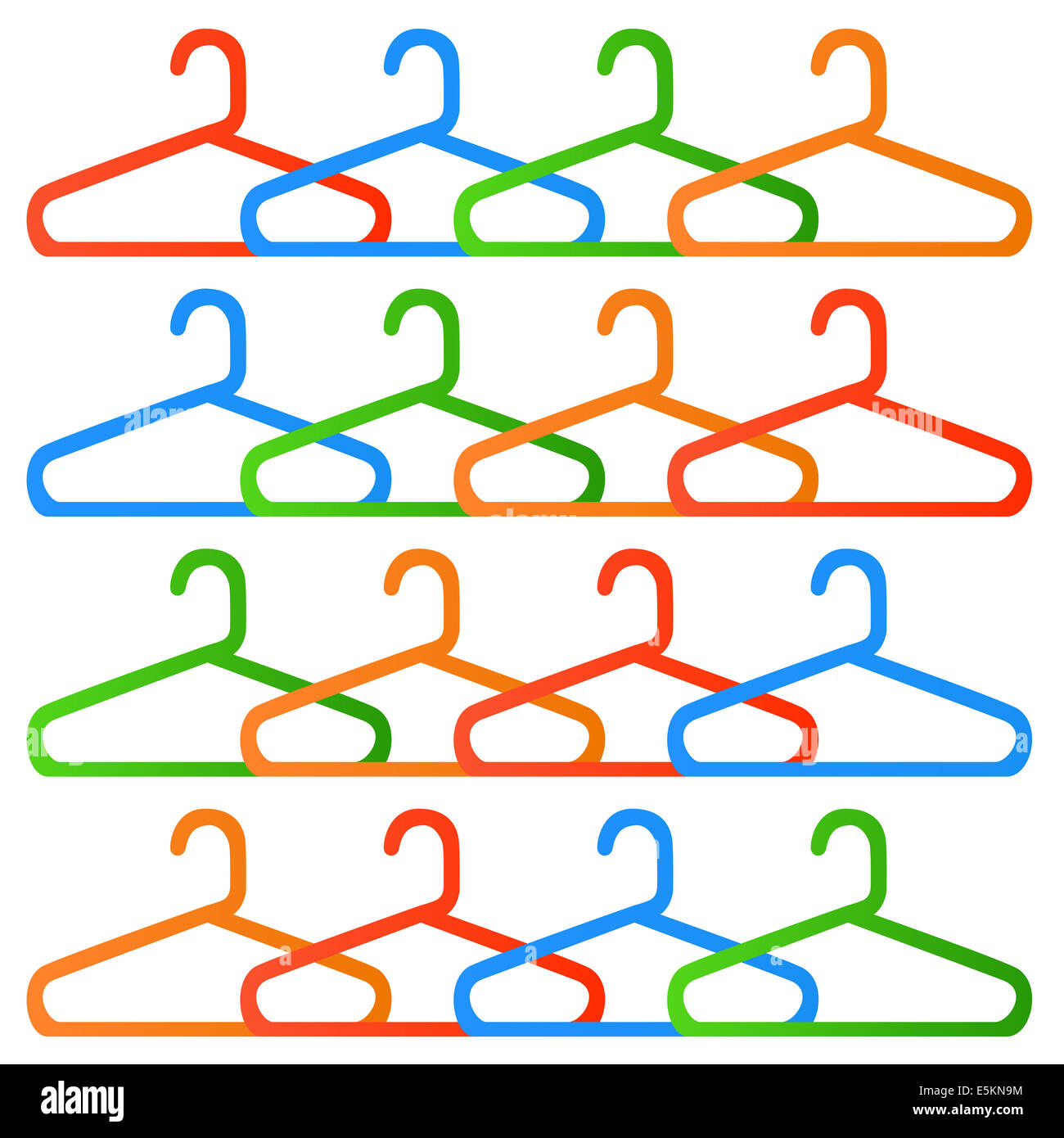 Set of Hanger. Isolated on White Background. Vector Illustration Stock ...