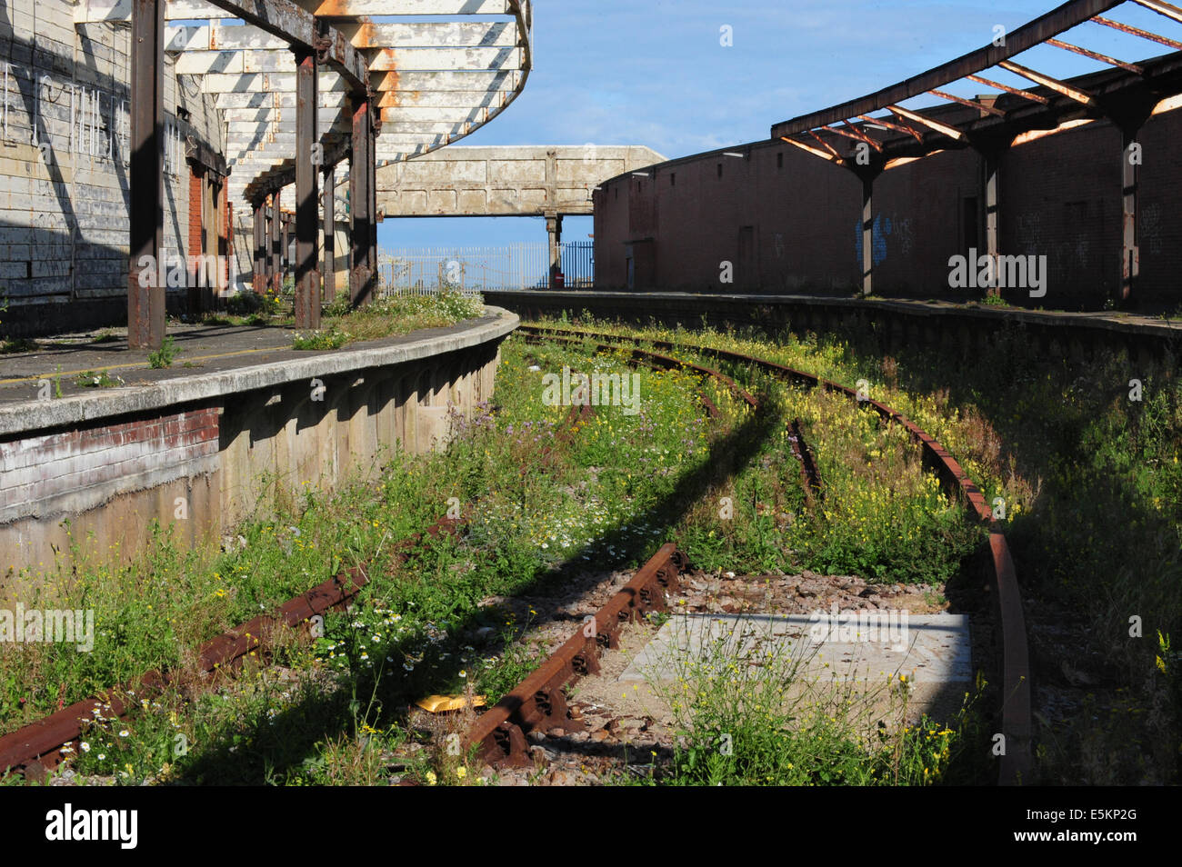The remains of Folkestone Harbour station. The station was used during ...