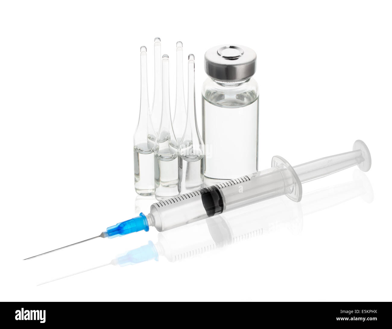 Medical vials for injection with a syringe, isolate Stock Photo - Alamy