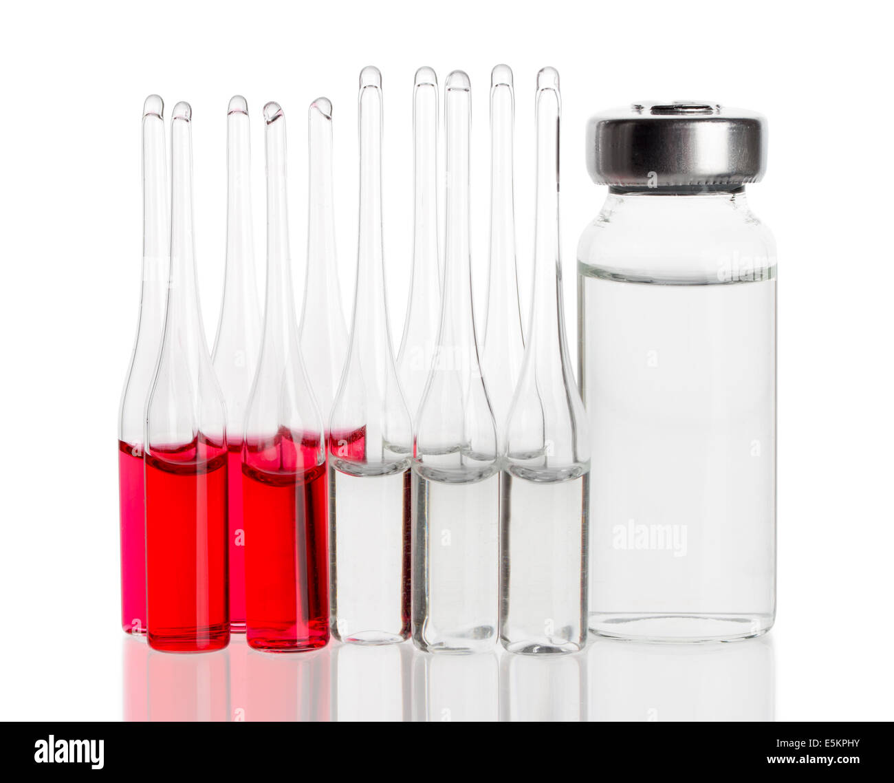 Medical ampoules for injections on white background isolate Stock Photo ...