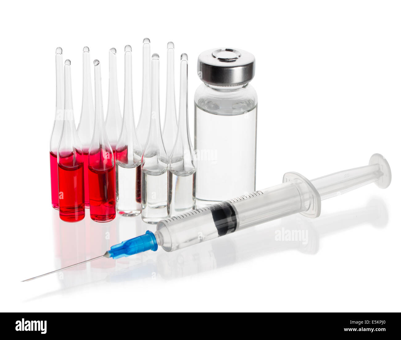 Medical vials for injection with a syringe, isolate Stock Photo - Alamy