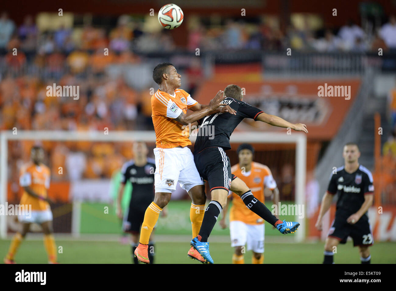 Houston, Texas, USA. 3rd Aug, 2014. Houston Dynamo midfielder Luis ...