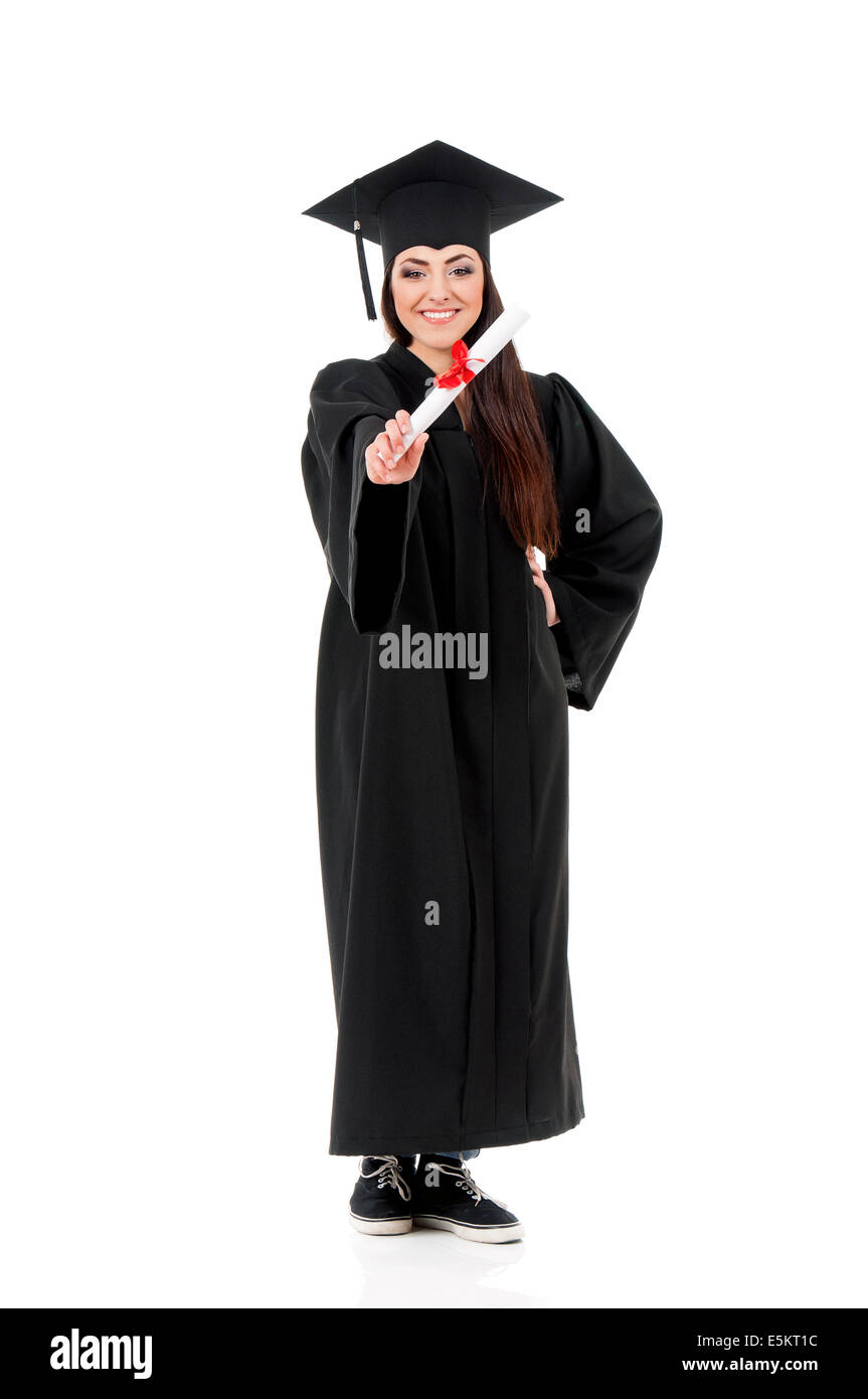 Graduating student girl Stock Photo - Alamy
