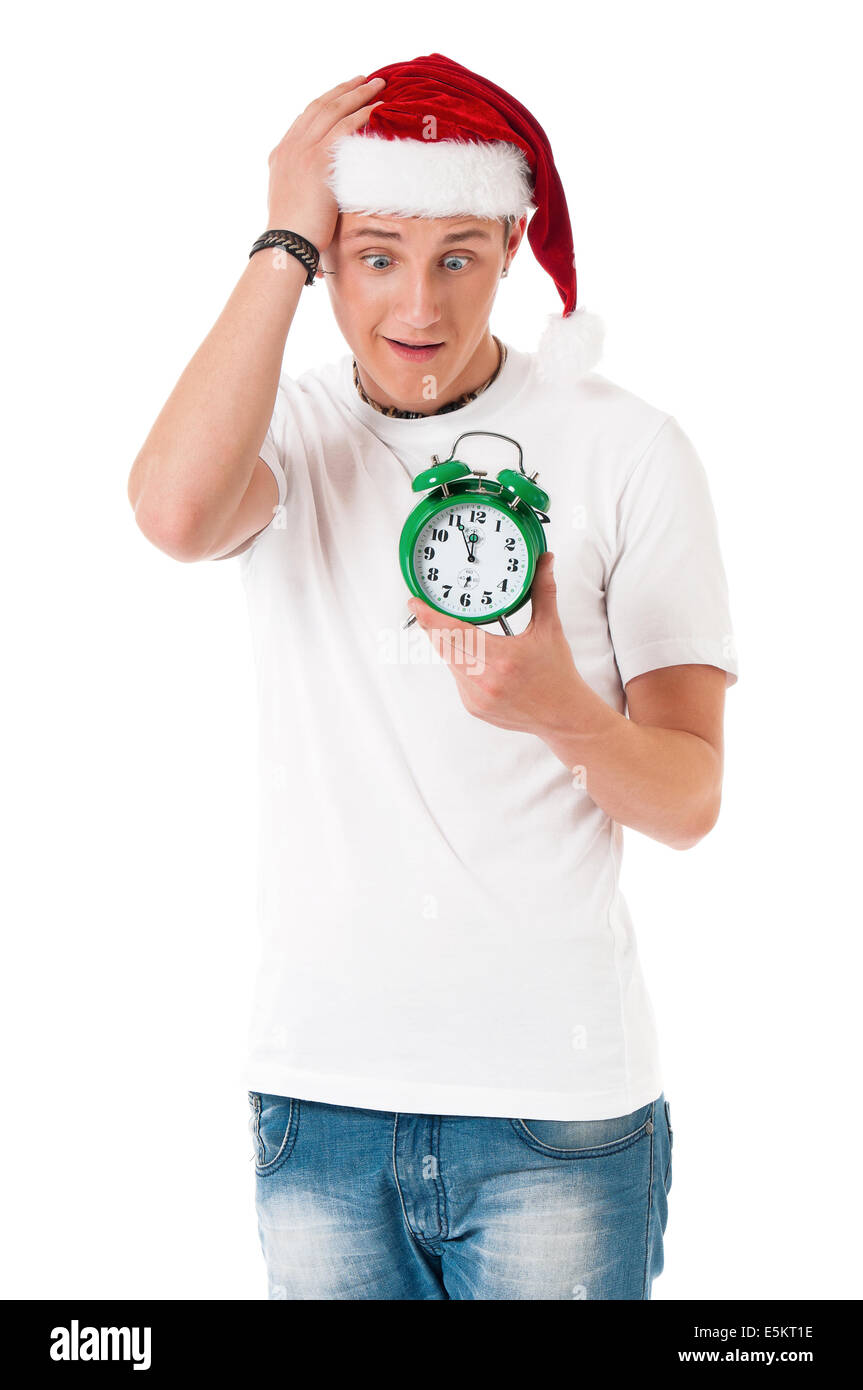Shocked santa claus alarm hi-res stock photography and images - Alamy