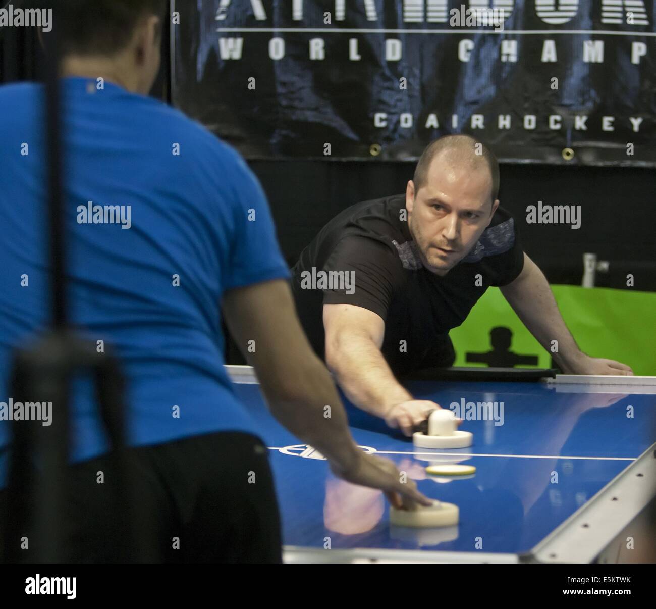 Denver, Colorado, USA. 3rd Aug, 2014. BILLY STUBBS, right, sends a shot ...