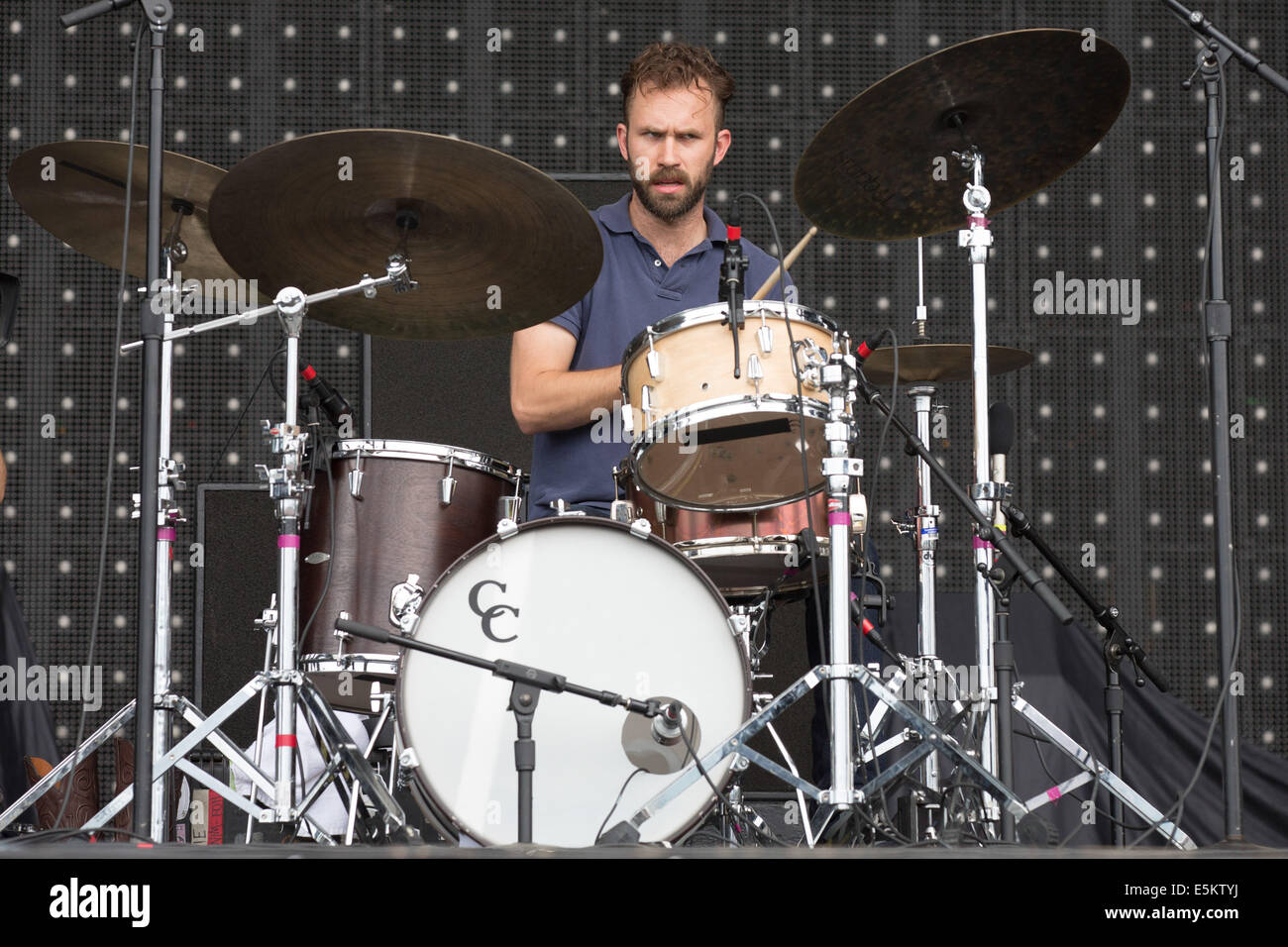 Chicago, Illinois, USA. 3rd Aug, 2014. Drummer JOSUA BLOCK of the band ...