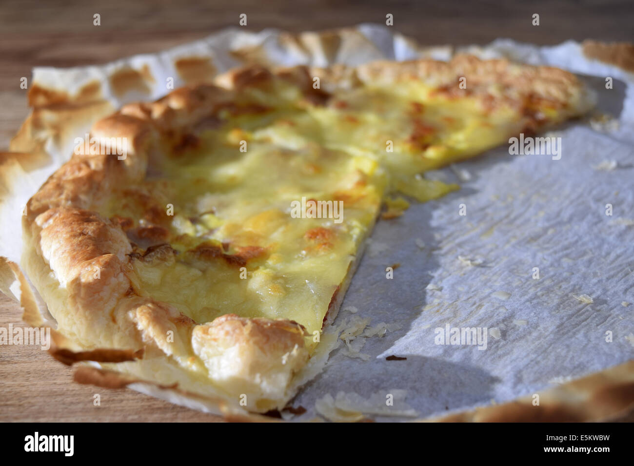 traditional Italian food: stuffed rustic pizza Stock Photo - Alamy