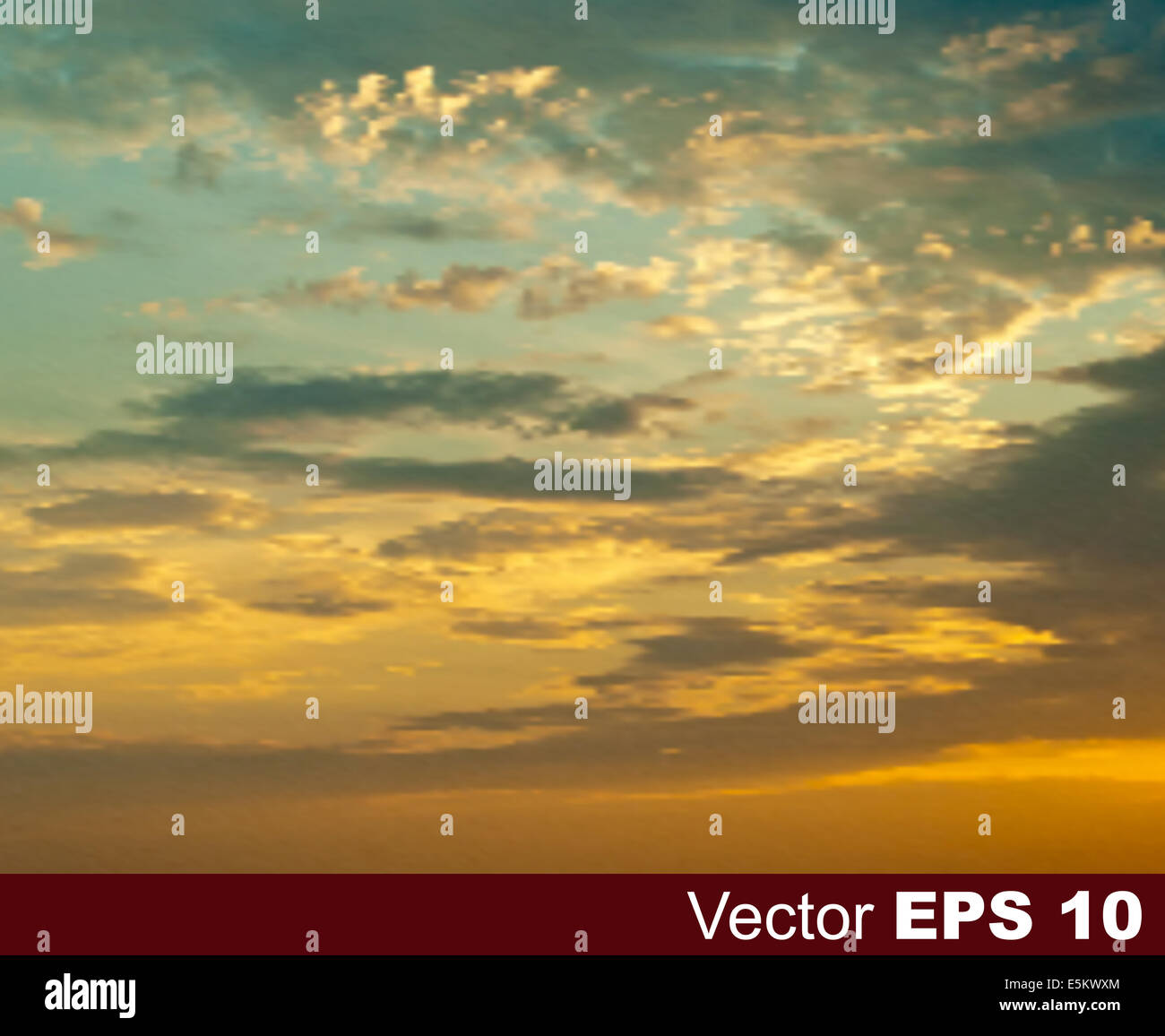 abstract nature green background with sunset and clouds Stock Photo - Alamy