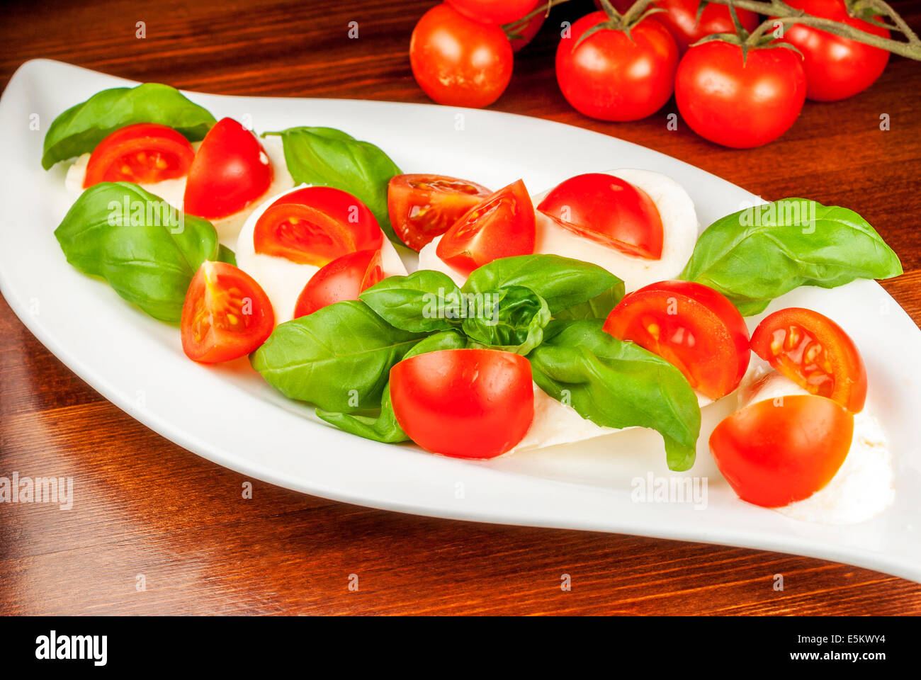 Classic italian caprese salad with tomatoes hi-res stock photography ...