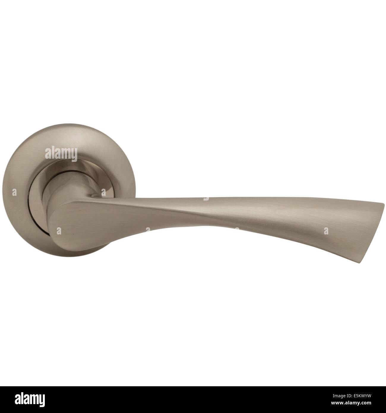 Classic door handle side view isolated on white Stock Photo - Alamy