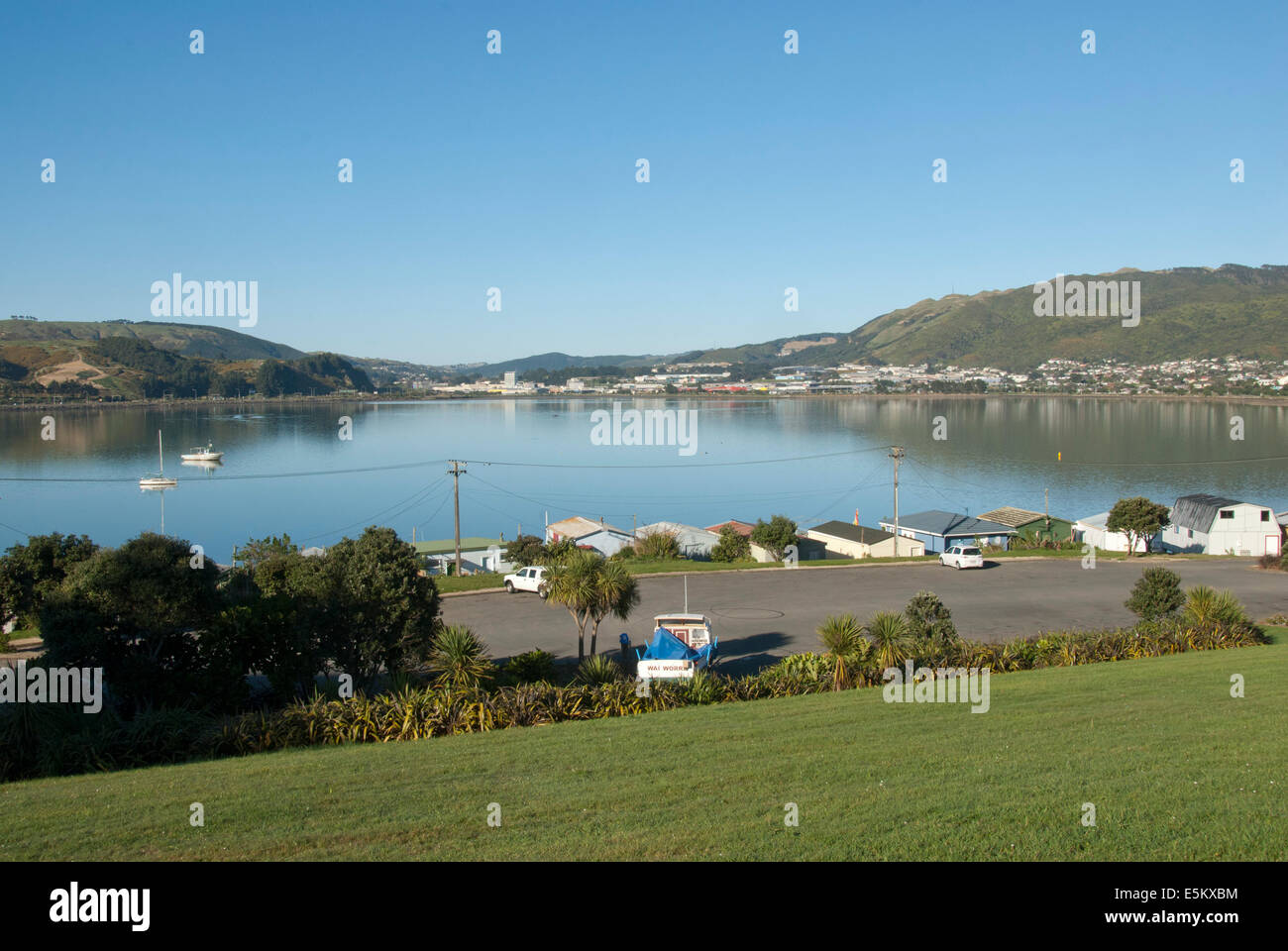 Porirua harbour from Onepoto, Wellington, North Island, New Zealand ...
